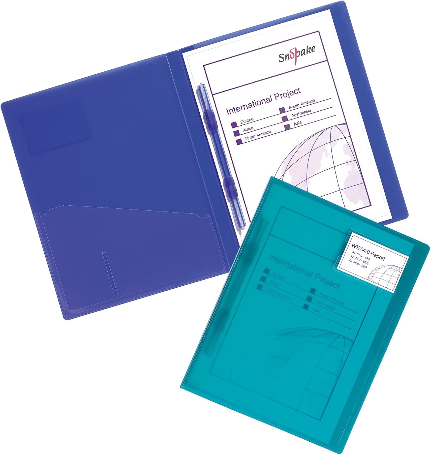 Snopake A4 Twin - Prong Binder File in Electra - Assorted (Pack of 5 ...