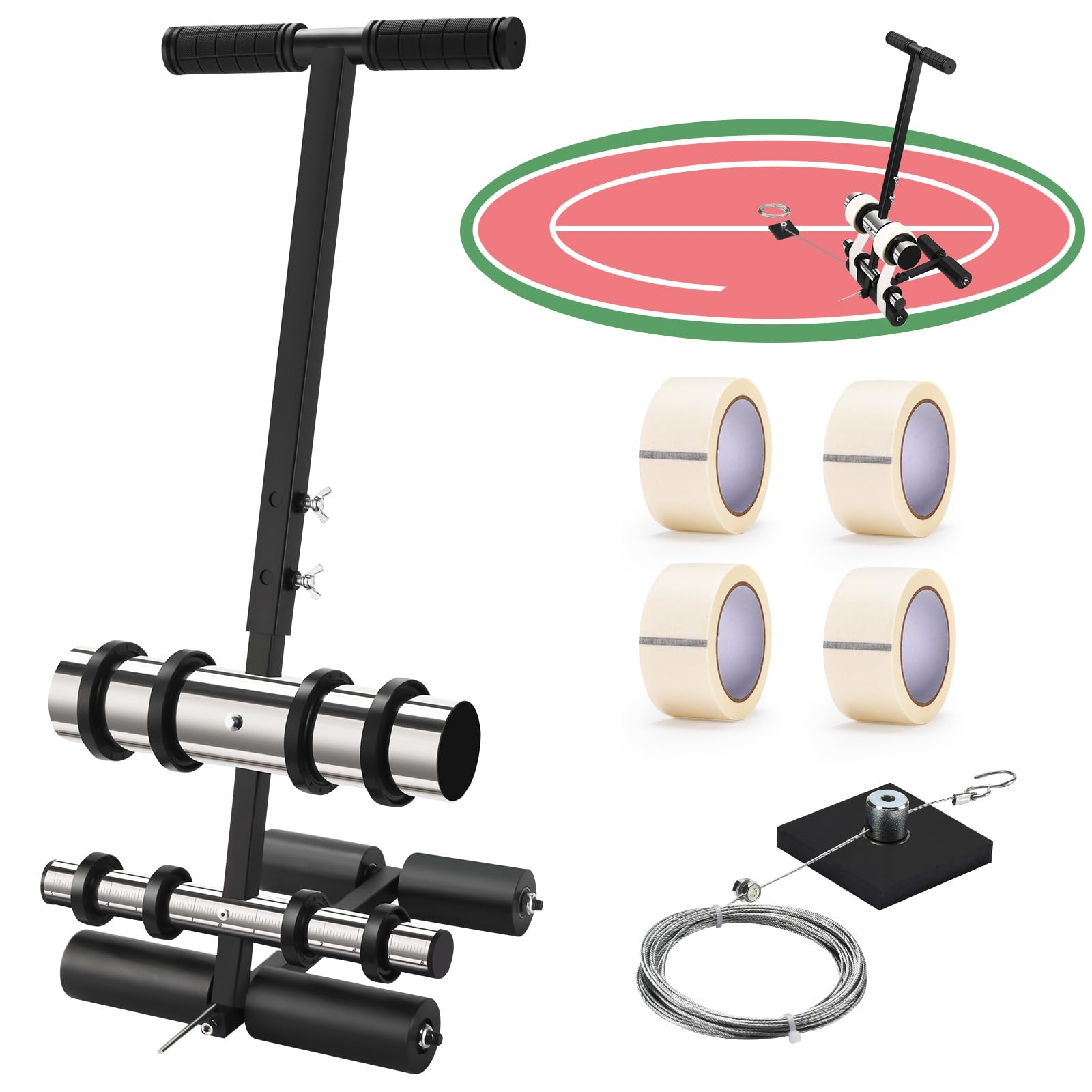 GADFISH Court Line Tape Machine, Basketball Court Line Striping Machine ...