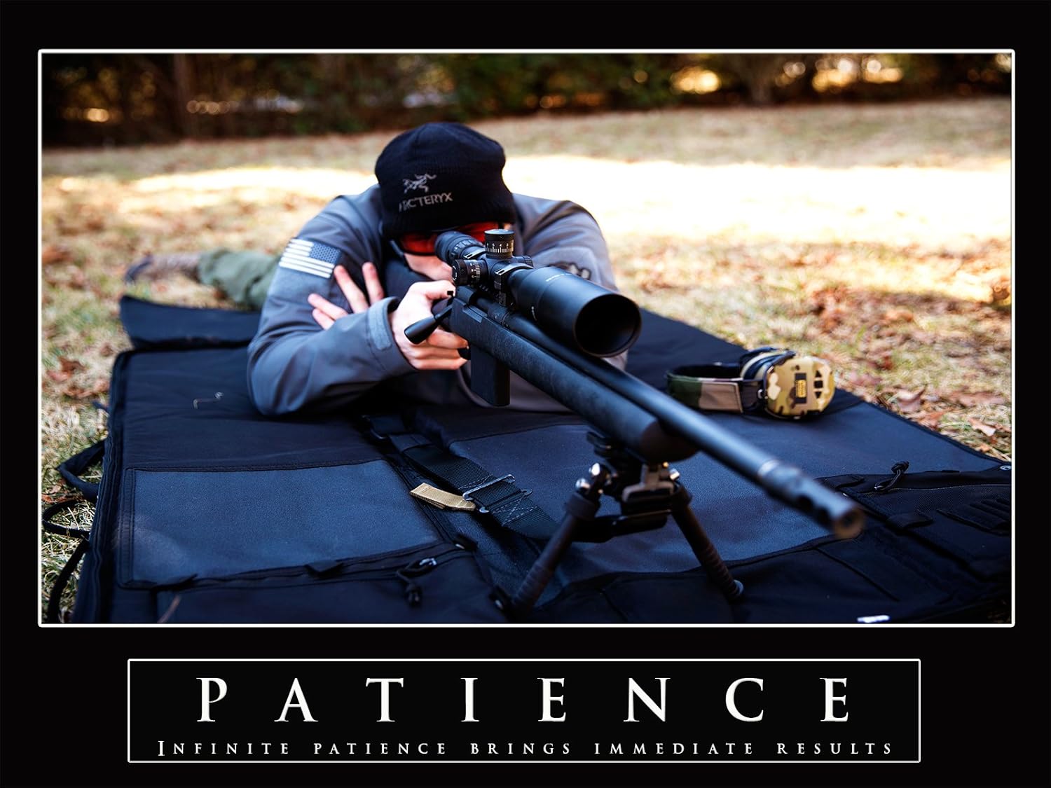 Amazon.com: Patience Poster Patience Quote Motivational Poster Sniper ...