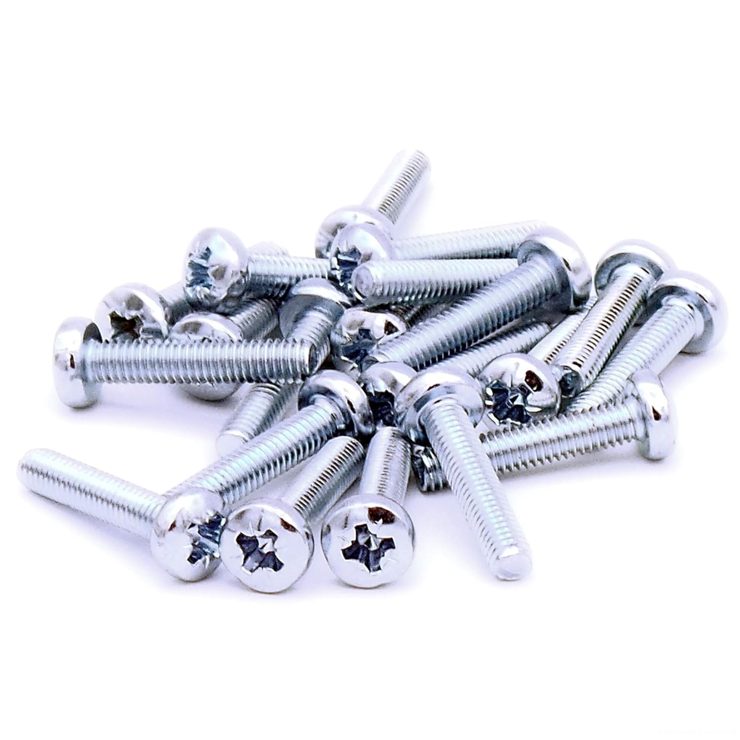 M4 (4mm x 20mm) Pozi Pan Machine Screw (Bolt) - Steel (Pack of 20 ...