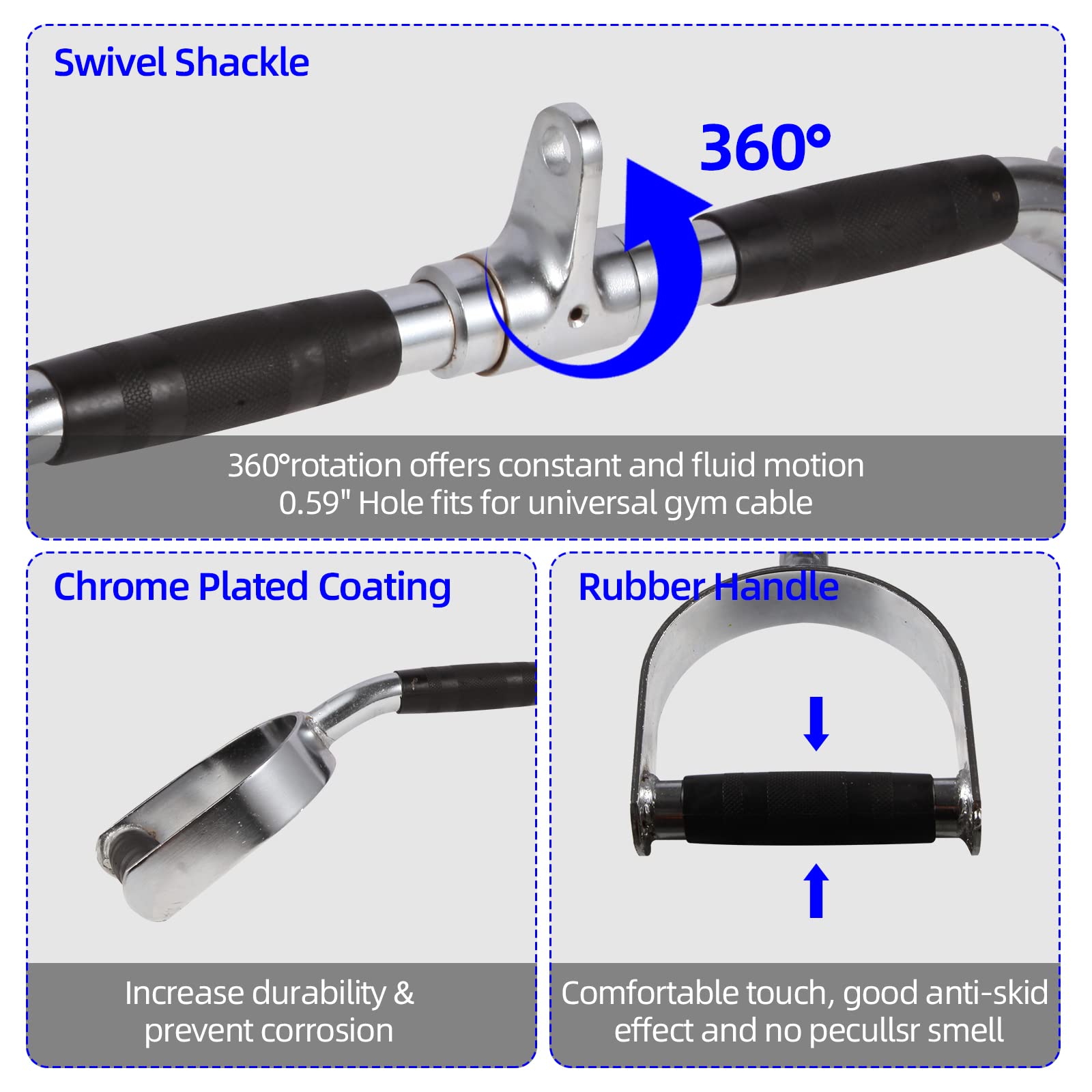 Mua HosuG Neutral Grip LAT Pull Down Bar, Wide Grip LAT Pulldown ...