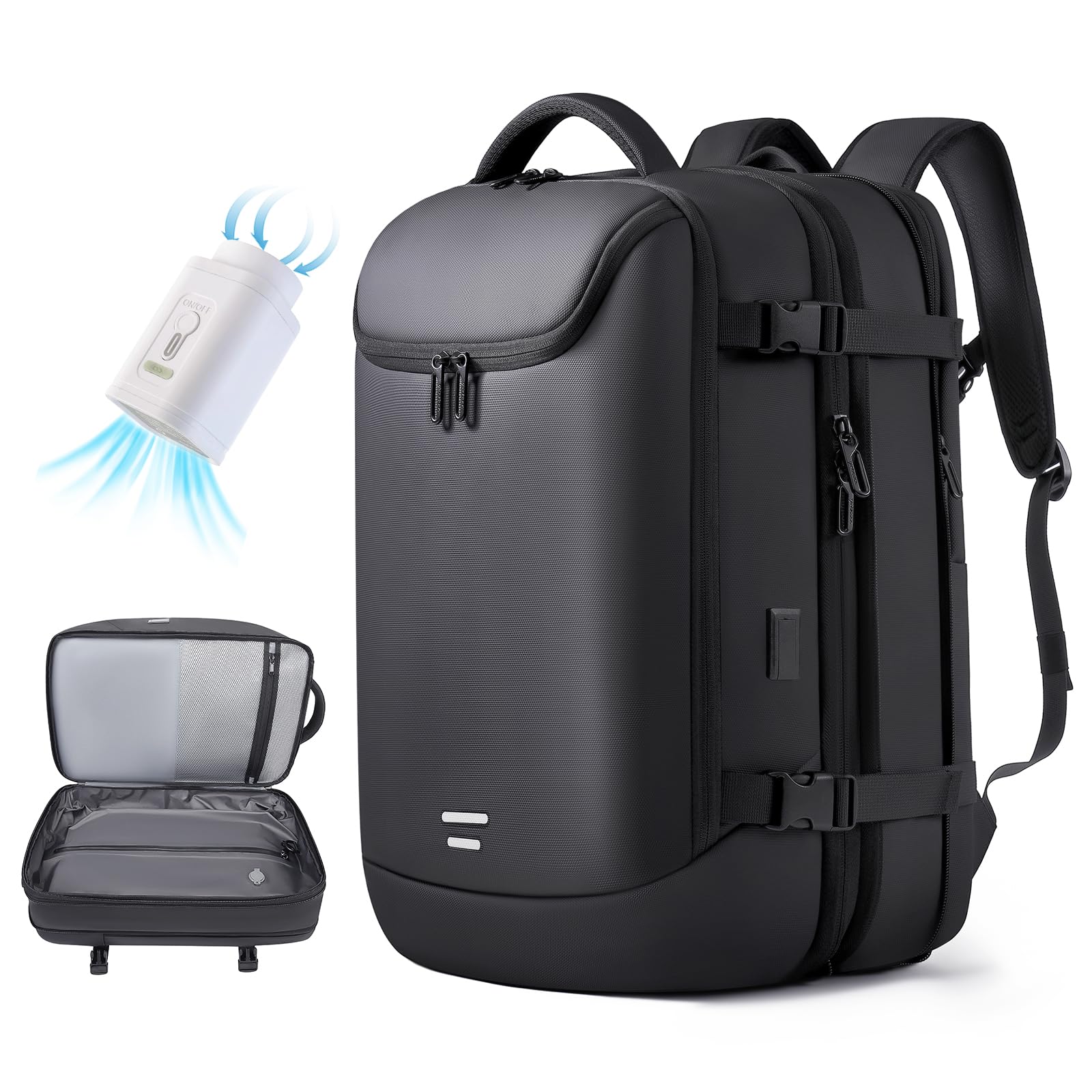 TANGCORLE Vacuum Backpack Travel with Pump, 50L Expandable Vacuum ...