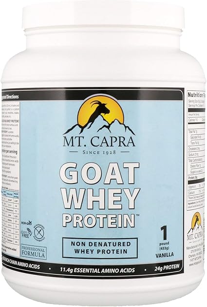 Amazon.com: Mt. Capra Goat Whey Protein | Grass-Fed Undenatured Whey ...
