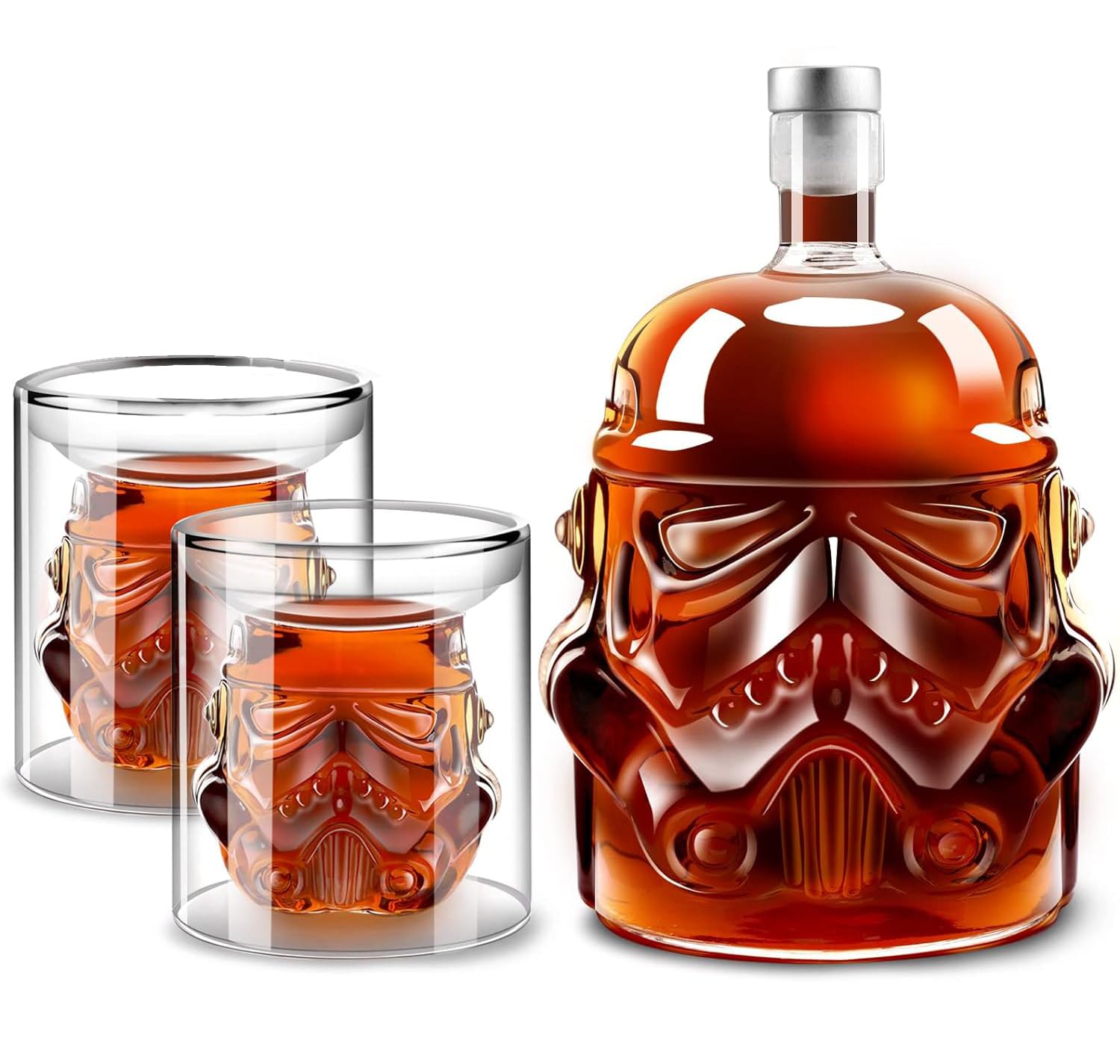 Stormtrooper Creative Whiskey Decanter Set Bottle with 2 Wine Glasses ...