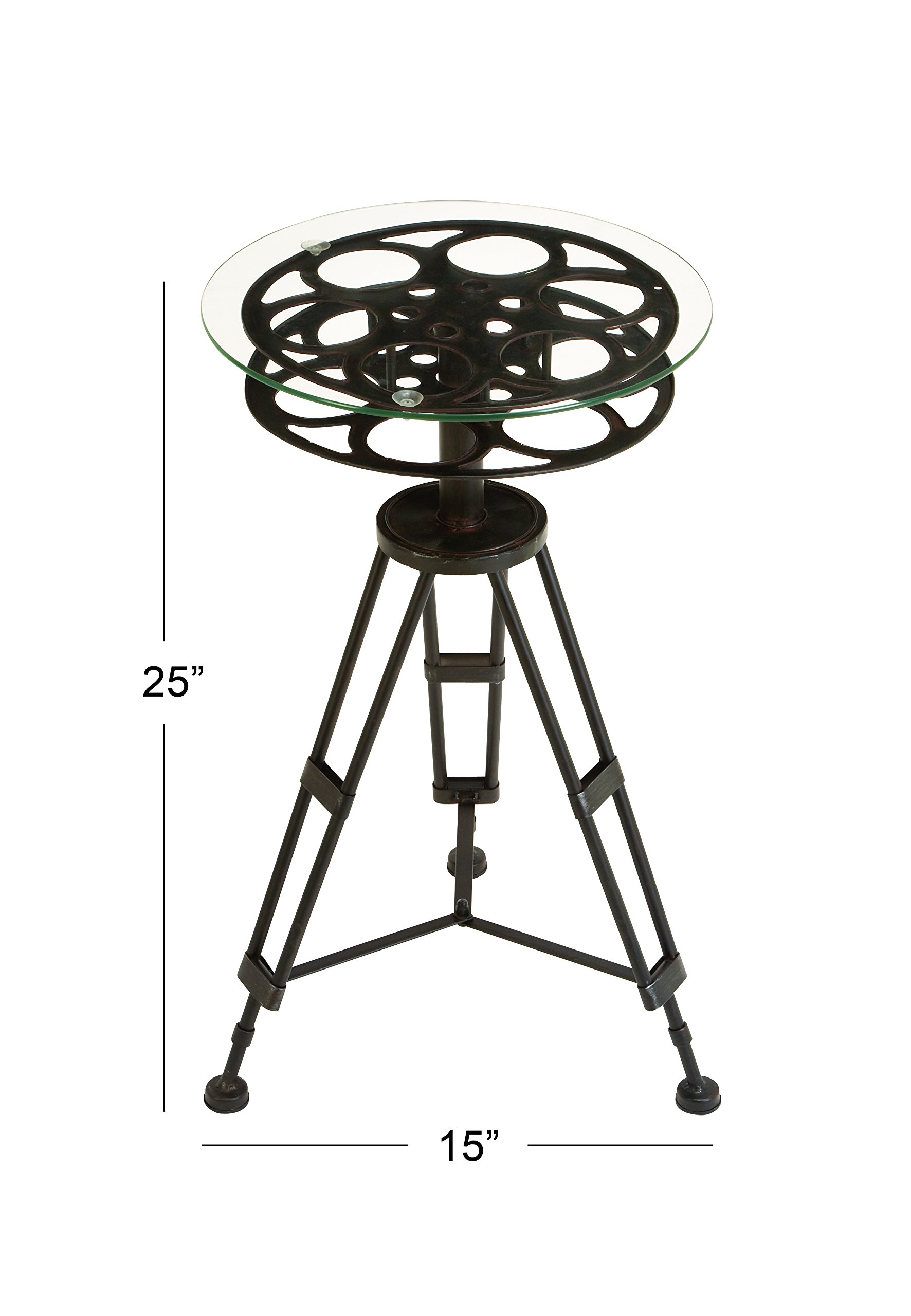 Mua Deco 79 Metal Side End Accent Table Film Reel End Table with Tripod ...