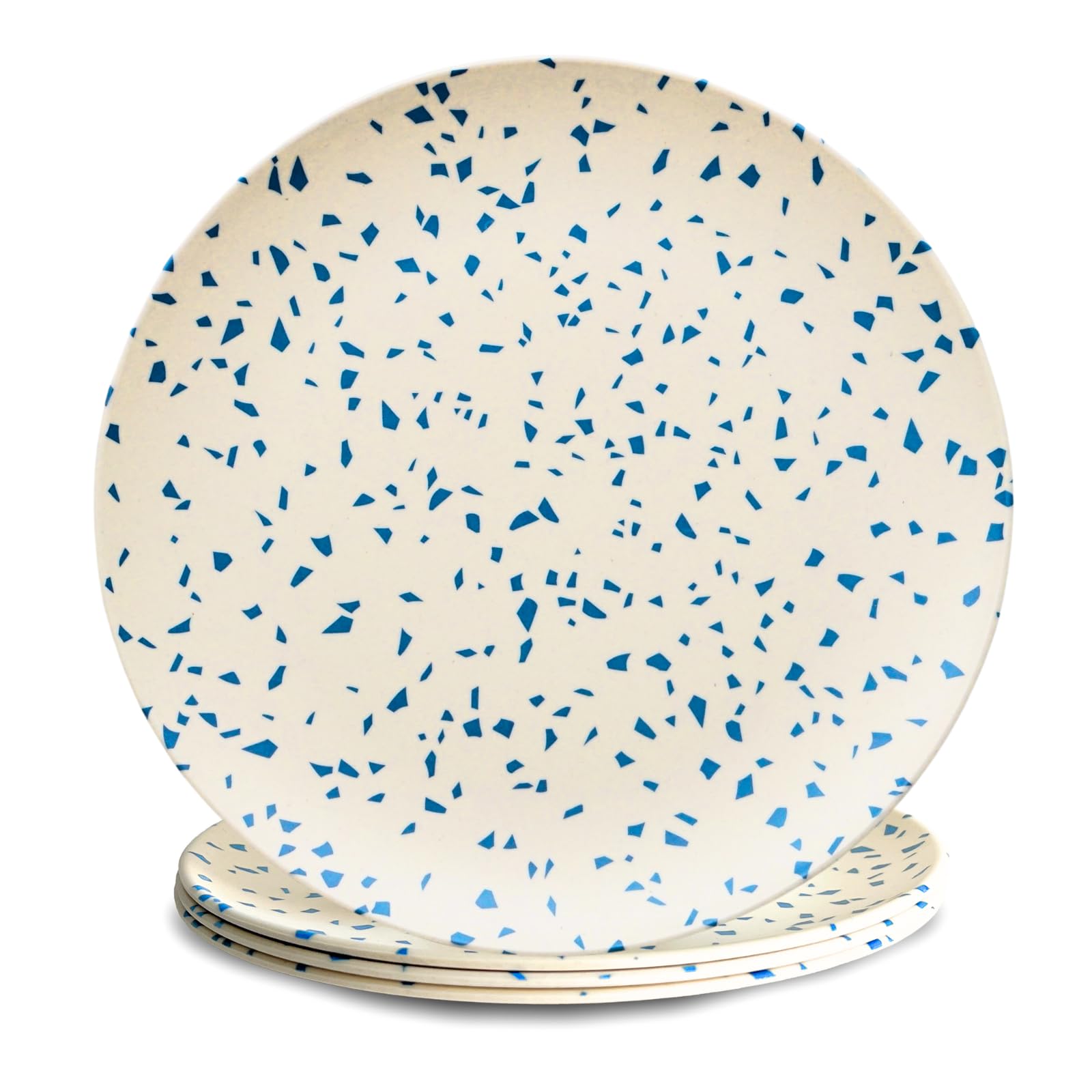 Nook Theory 4-Pack Bamboo Fiber Dinner Plates - Alternative for Plastic ...