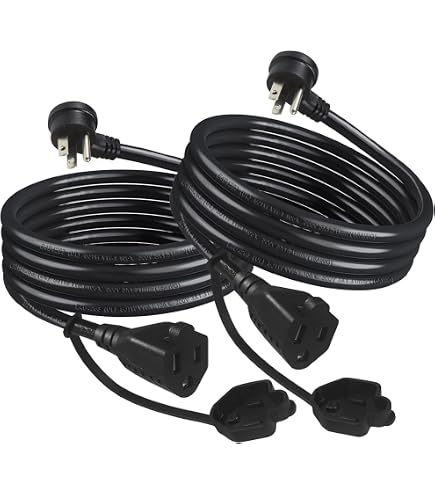 Black Outdoor Extension Cord