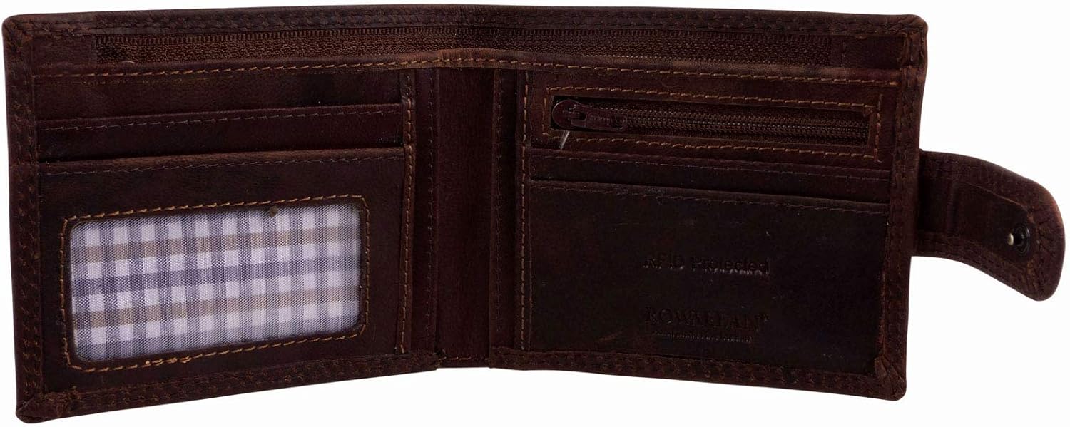Rowallan of Scotland Mens Bi-Fold Tabbed Hunter Wallet (Cognac) – BigaMart