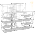 Amazon.com: C&AHOME Wire Cube Storage Unit, Interlocking Metal Wire ...