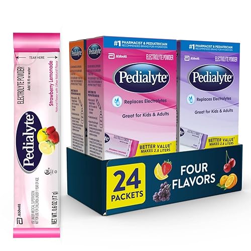 Pedialyte Electrolyte Powder Packets, Variety Pack, Hydration Drink, 24 ...