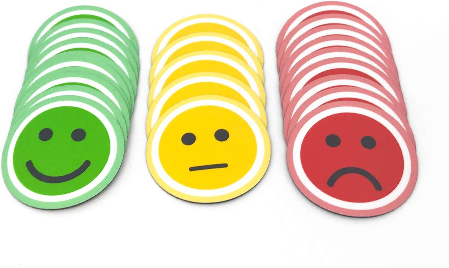 Tienda LEAN Smiley Magnet Rund. 25er Pack (10 grüne, 10 rote und 5 ...