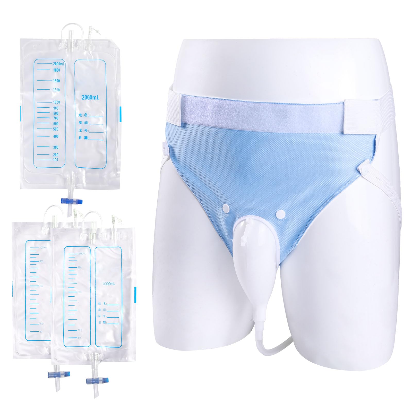 Urine Collection Bag Condom Catheters for Men Reusable Portable ...