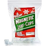 Amazon.com: Magnetic Christmas Light Clips Extra Strong Heavy Duty Light Clips Bag of 100 Will ...
