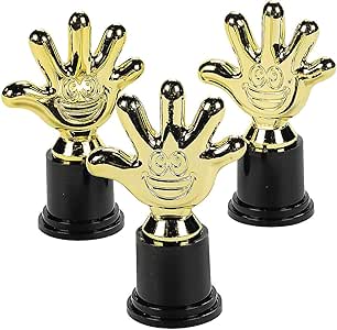Amazon.com : High Five Trophies (Set of 12) Great for Rewards : Office ...