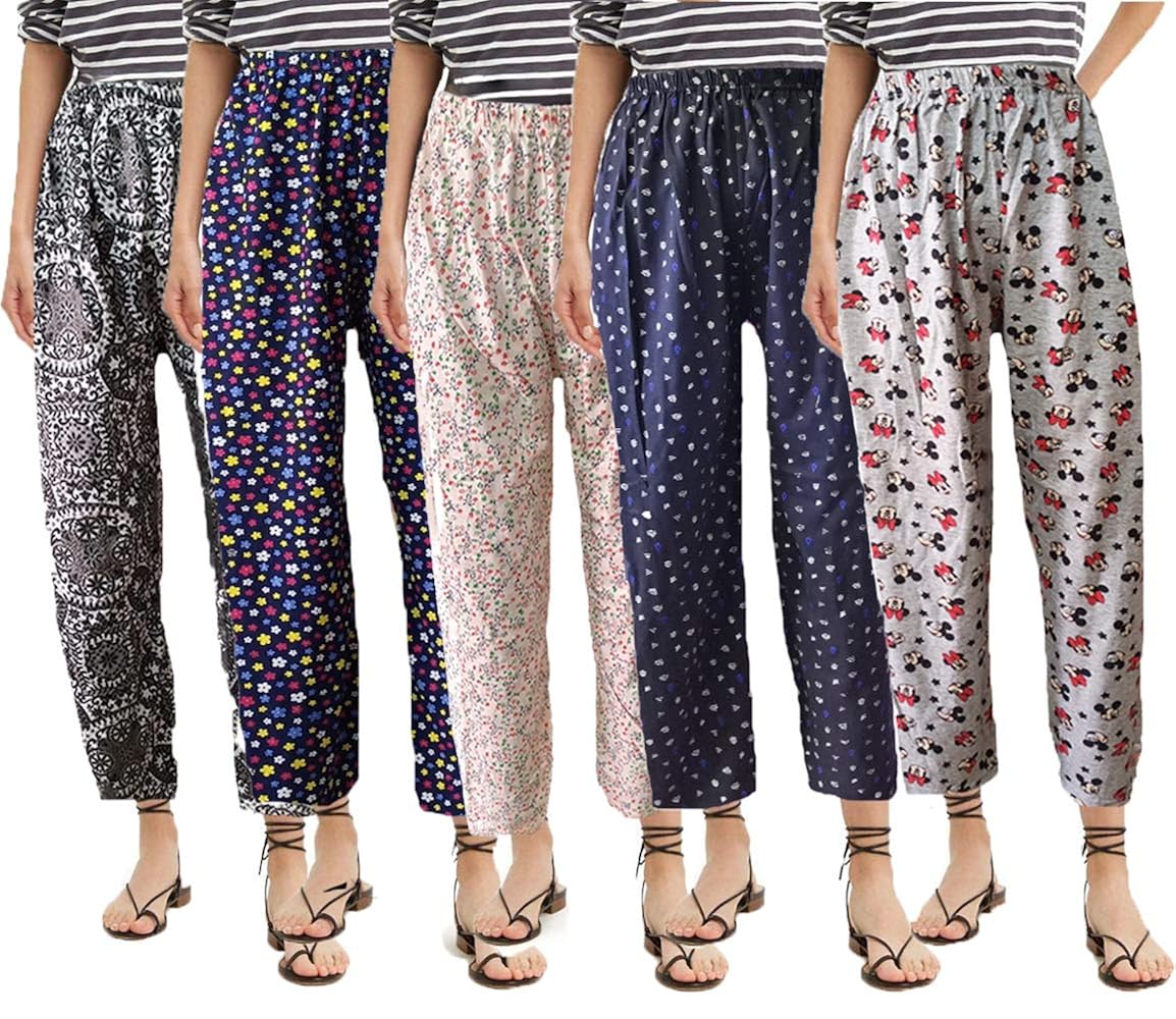 Buy BRAND FLEX Women's Full Night Pant, Sleepwear Pant Prints May Vary ...