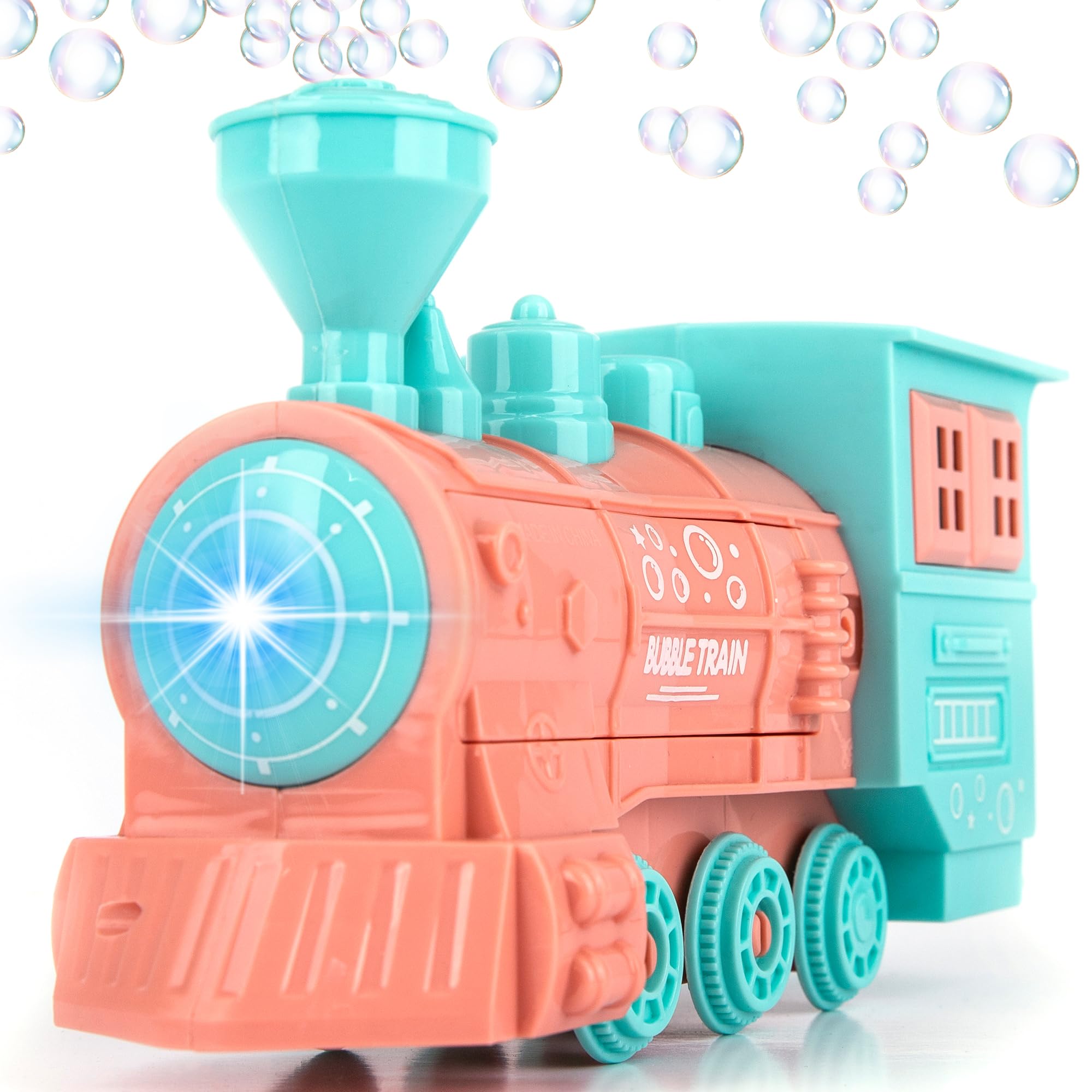 ArtCreativity Bubble Blowing Toy Train with Lights, Includes 2 Bottles ...