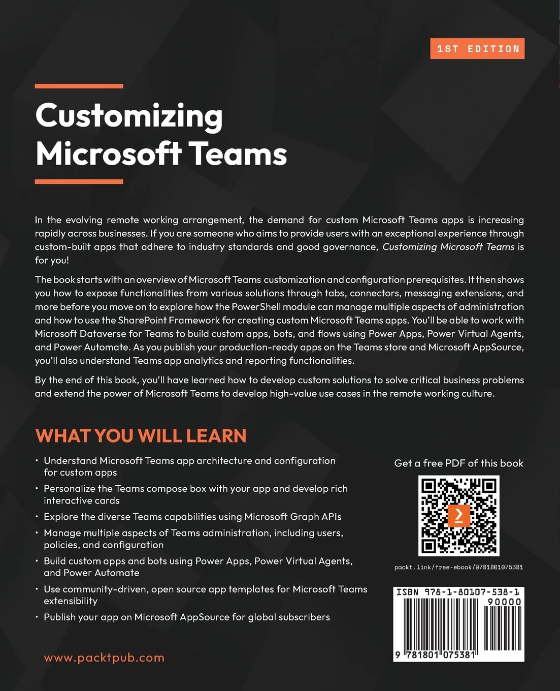 Mua Customizing Microsoft Teams: Build custom apps and extensions for your business using Power ...