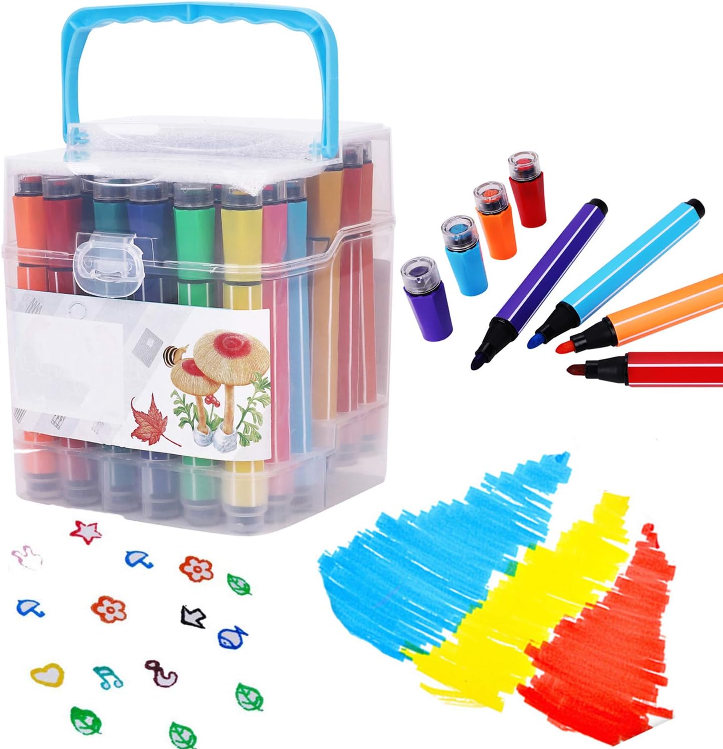 36 Colours Watercolour Pens for Kids Watercolour Brush Pens Set for ...