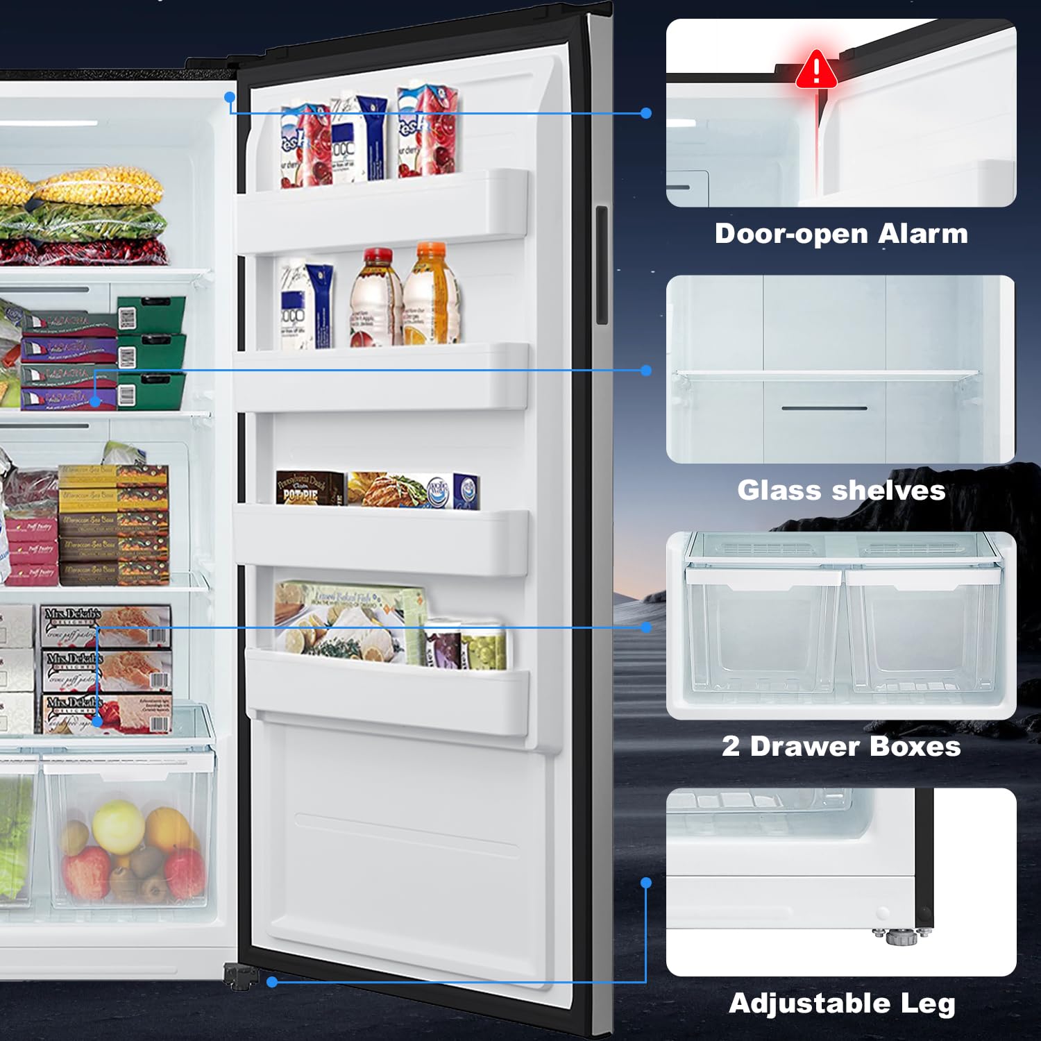 Mua SMETA Upright Freezer, 21 Cu. Ft Convertible Refrigerator Freezer ...