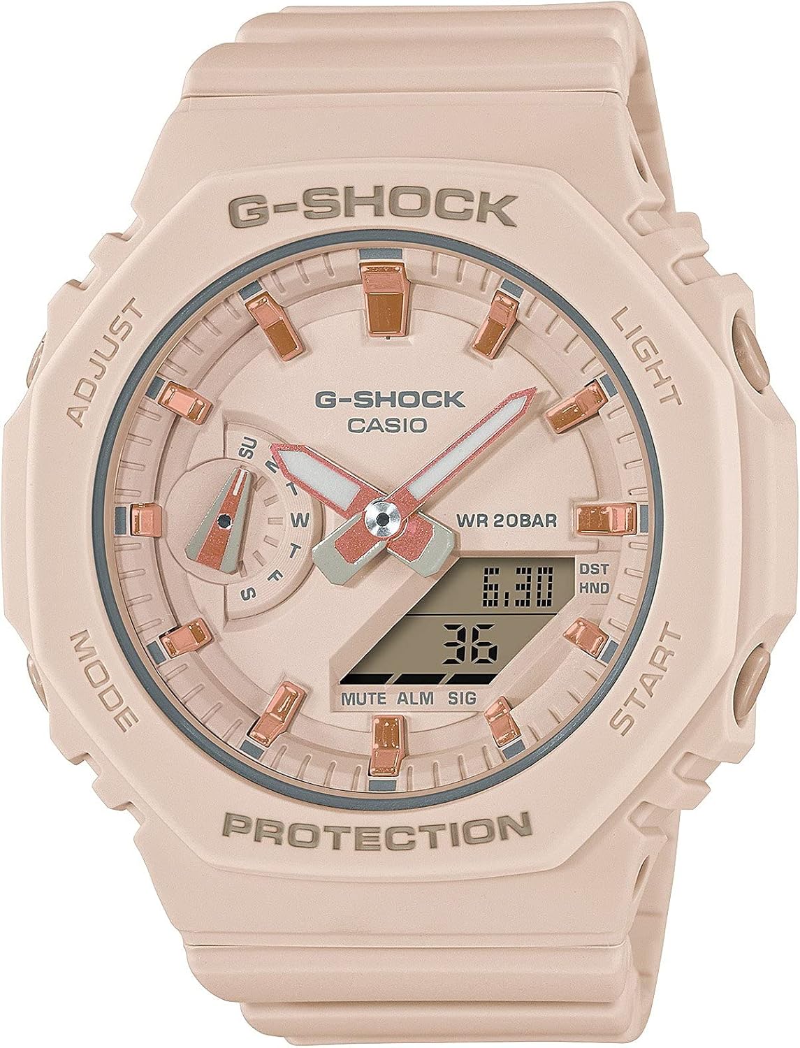 Amazon.com: G-Shock GMAS2100-4A Pink/Rose Gold One Size: Watches