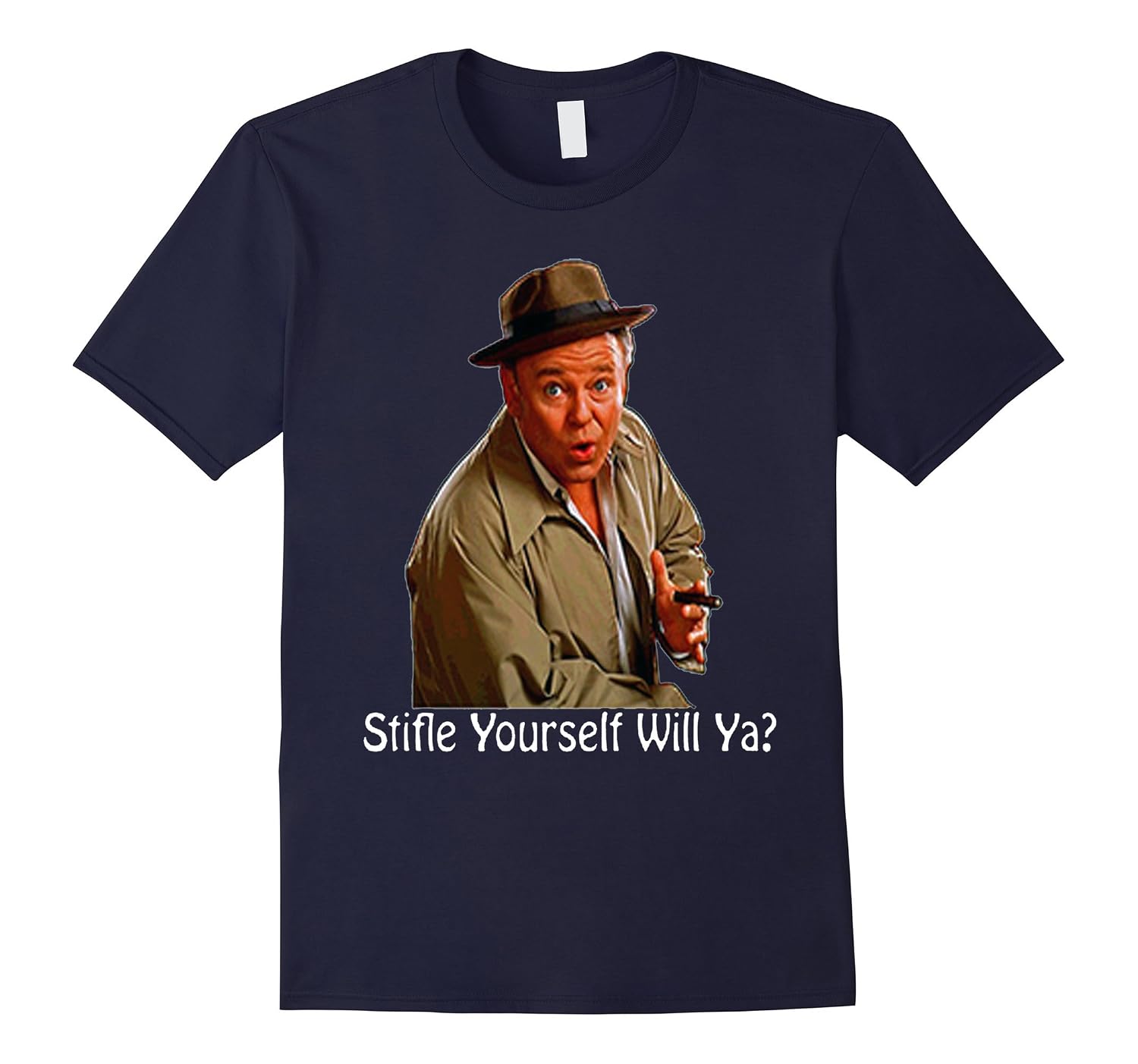 All In The Family Archie Bunker Stifle Yourself Black Shirt-BN – Banazatee