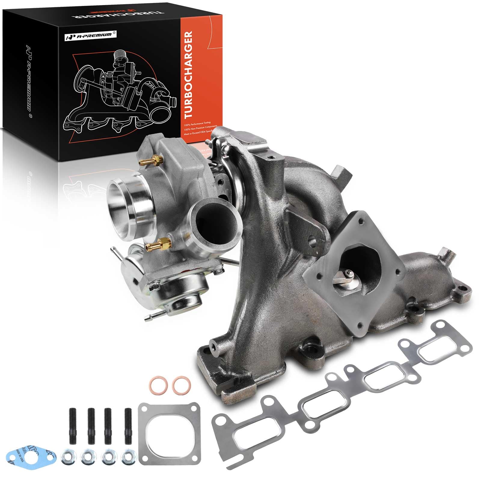 A-Premium Complete Turbo Turbocharger Kit, with Wastegate Actuator ...