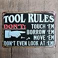 Amazon.com: Robert Art Garage Tool Rule Tin Metal Wall Decoration ...