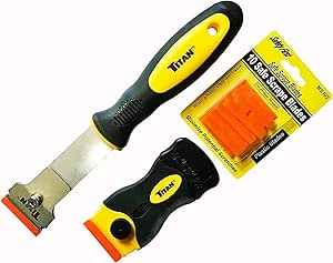 Titan Scraper Combo Set with 10 Double Edged Plastic Blades - Mini ...