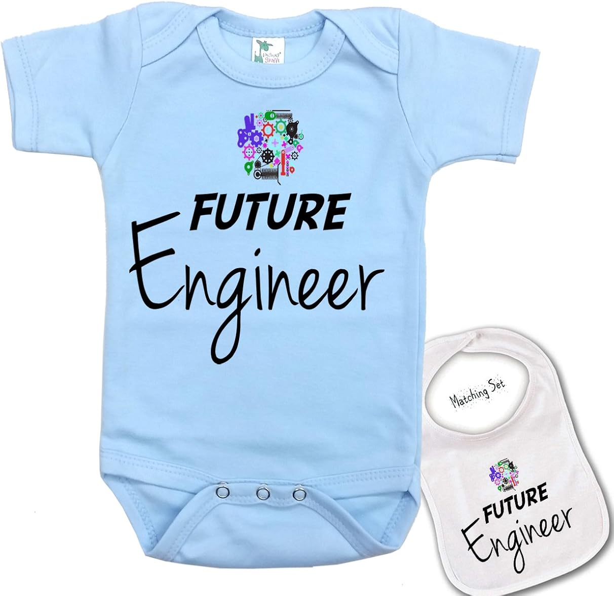 Amazon.com: Future Engineer Boutique Baby Bodysuit Onesie & Matching ...