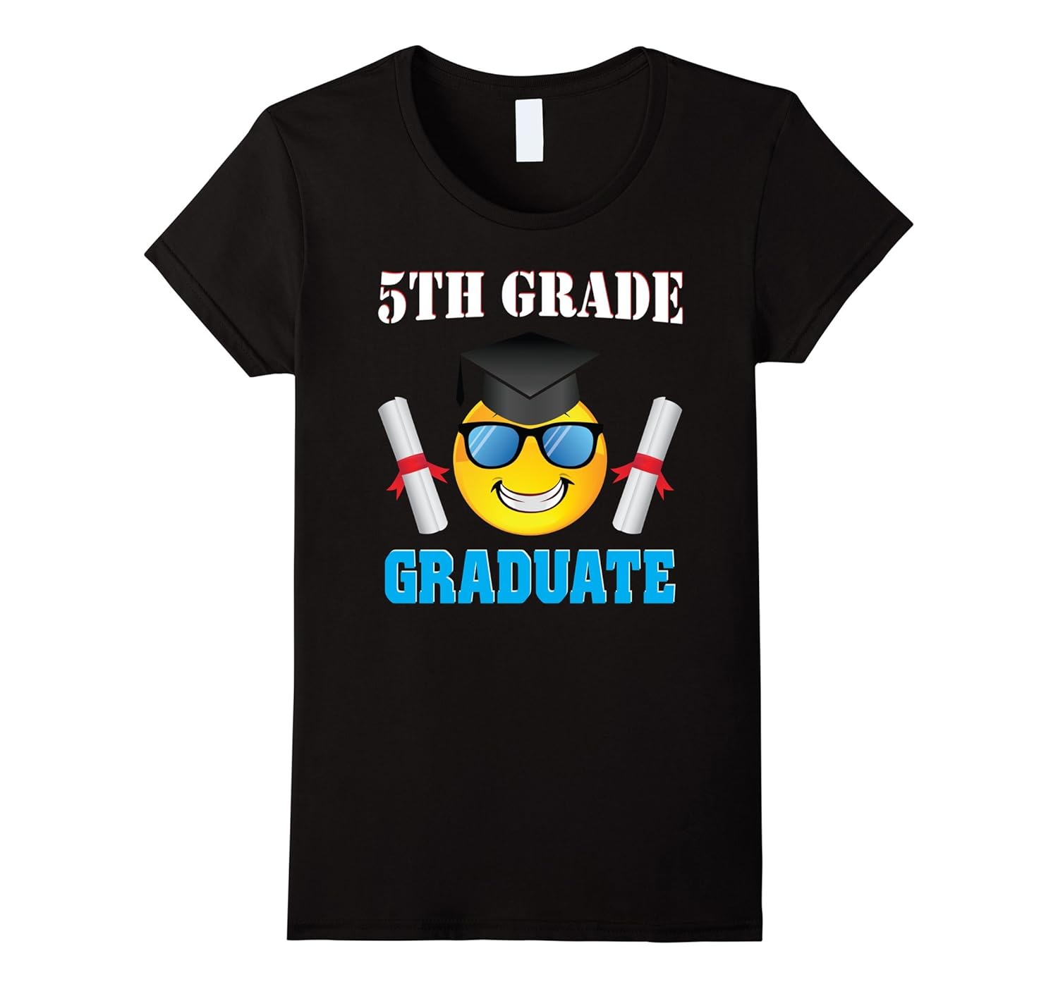 5TH Grade Graduate With Cute Emoji Graduation T-Shirt Gift-4LVS ...