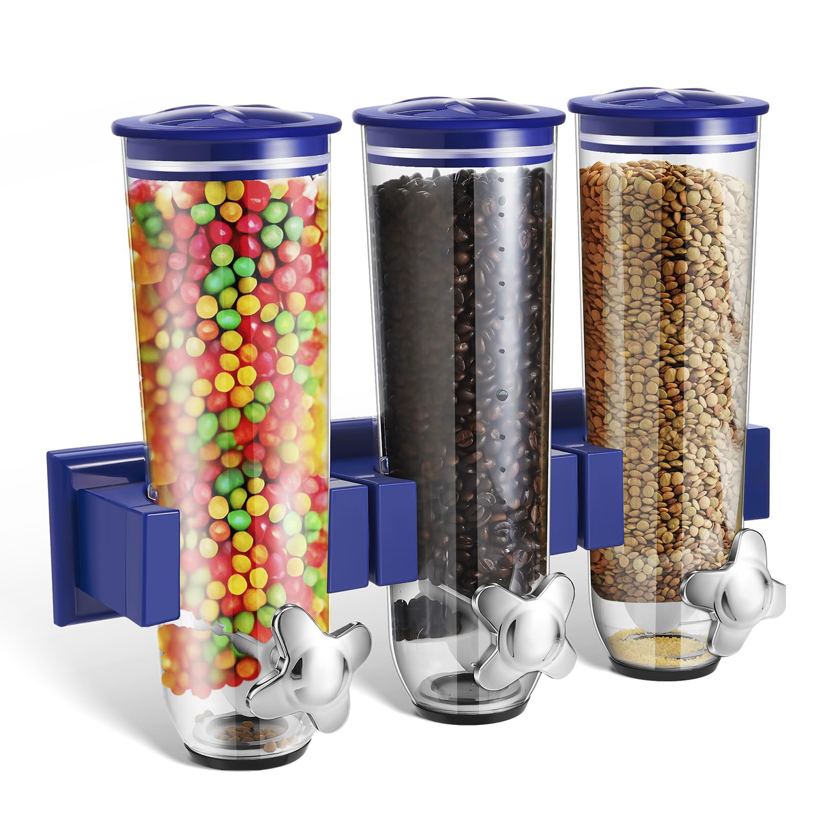 Umigy 1 Pcs Candy Dispenser Wall Mounted, Triple Dry Cereal Grain ...