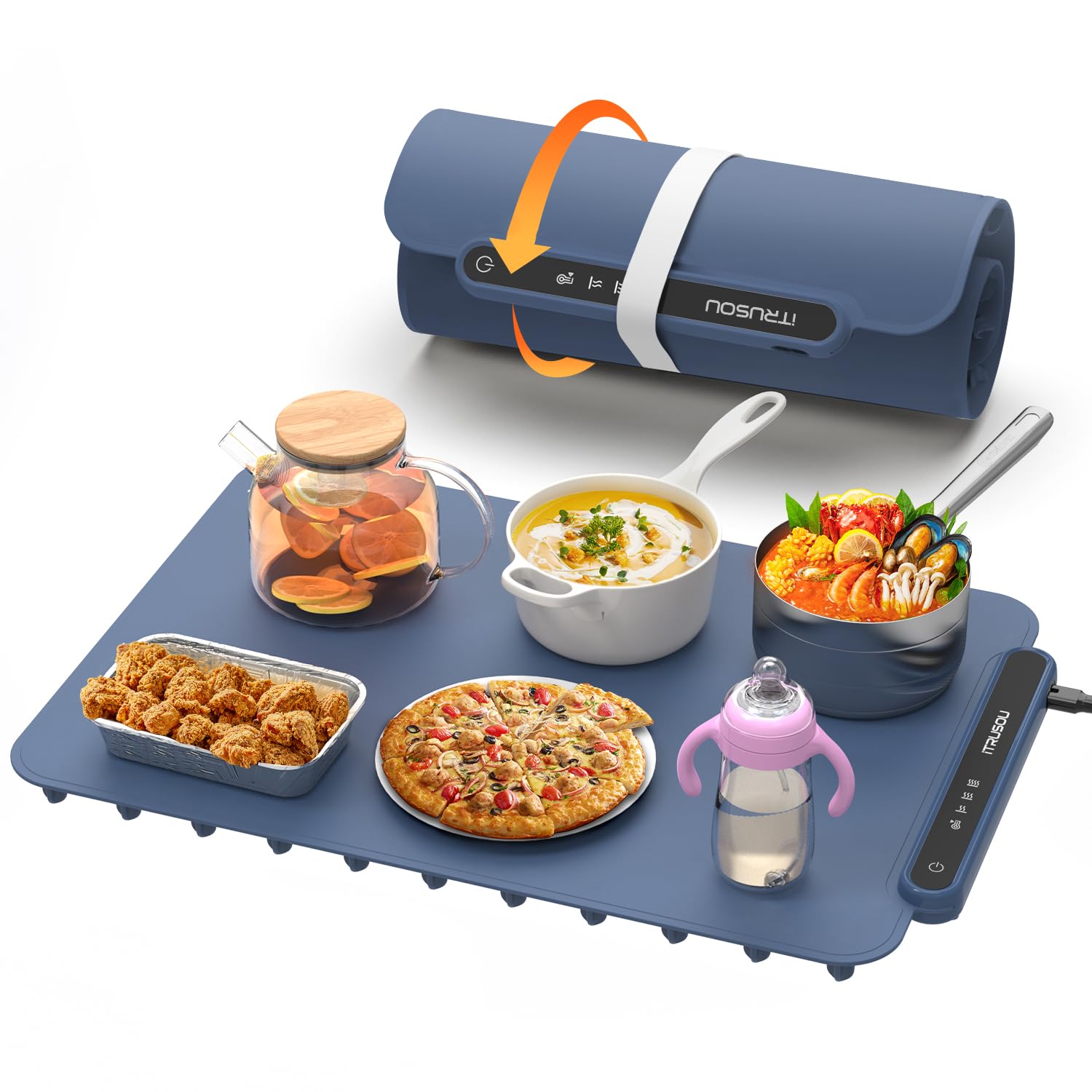 Food Warming Mat, iTRUSOU Electric Warming Tray Full Surface Heating to ...