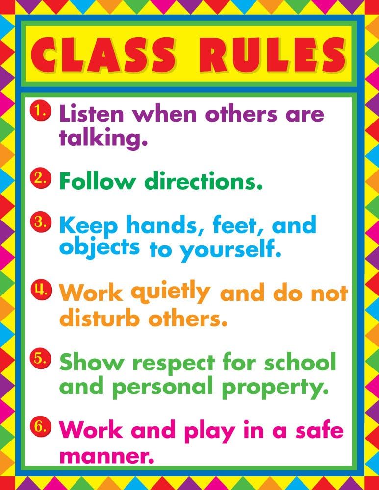 6296 Carson Dellosa Class Rules Chart Industrial Scientific 