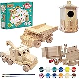 Amazon.com: Kraftic Woodworking Building Kit for Kids and Adults, with ...