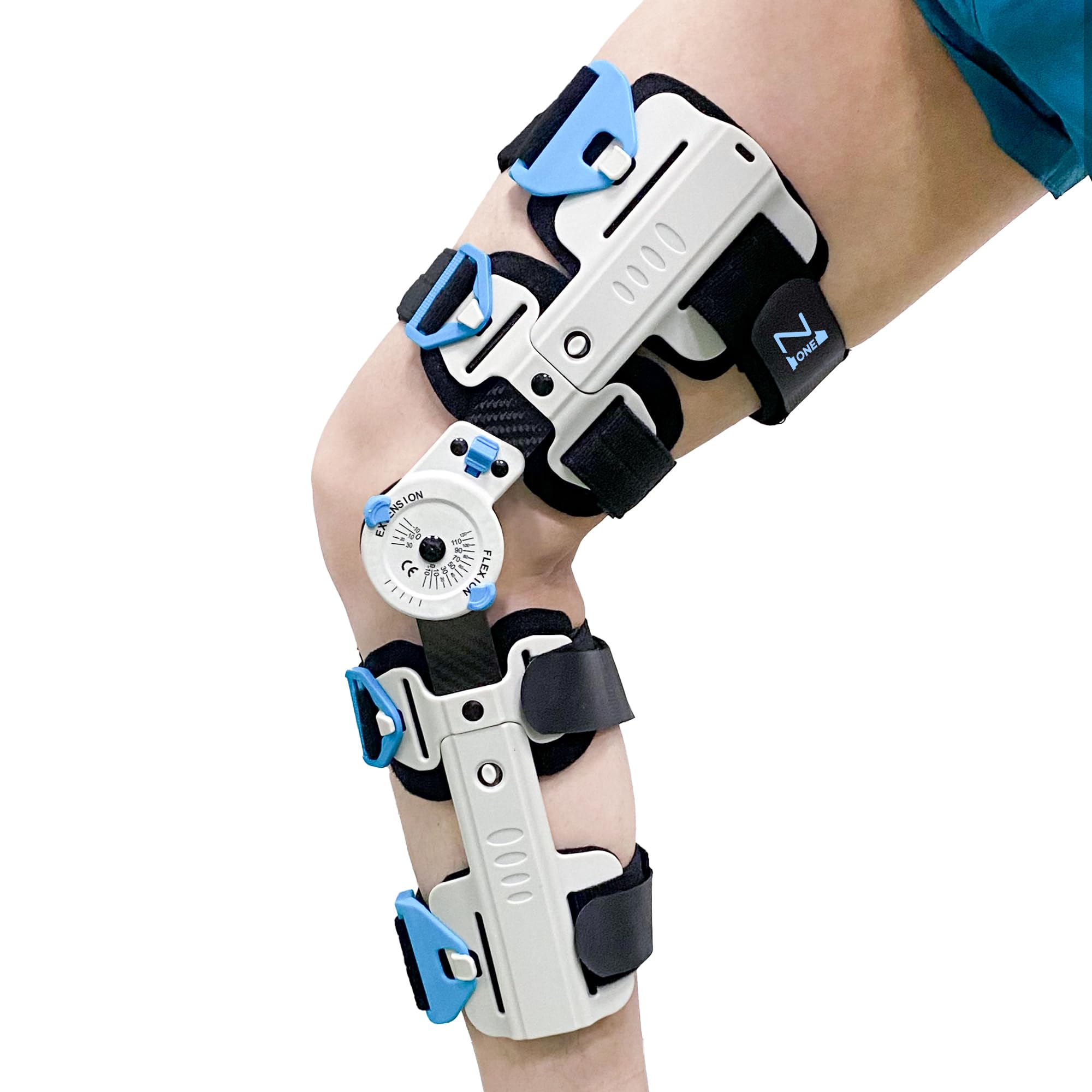 Z1 K10 Eco Hinged ROM Knee Brace - Carbon Fiber Post Op Knee Immobilizer Lightweight Adjustable ...