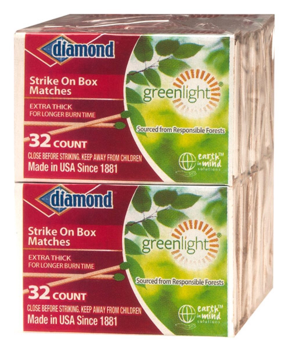 Amazon.com: Diamond Strike on Box Greenlight Matches, 300 Count: Health ...