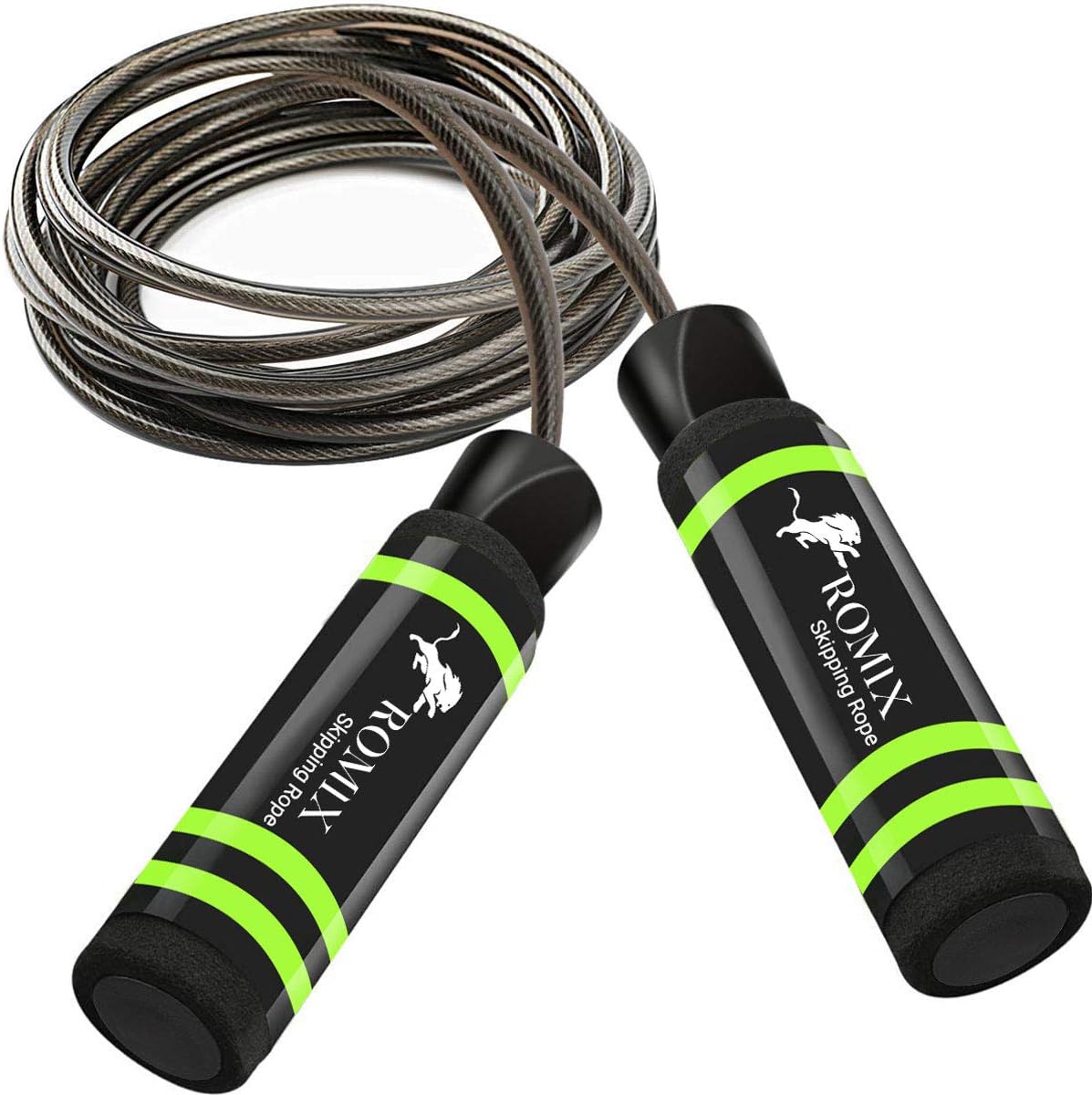 ROMIX Skipping Rope Adult, Tangle-free Adjustable Rapid Speed Jump Rope ...