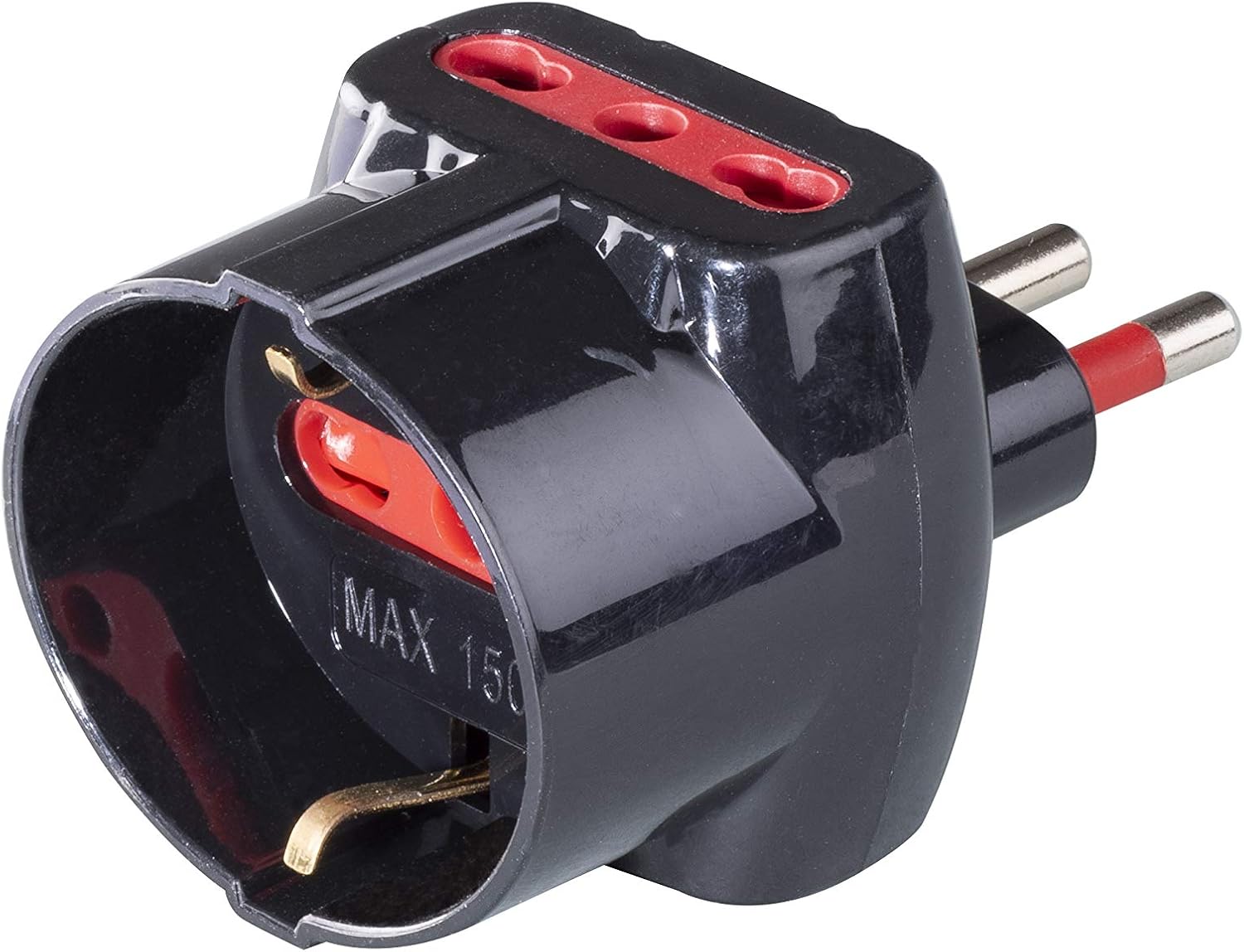 ROSI Triple Civil Adapter Emilia Series, Black – BigaMart