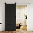 Amazon.com: ARKHJEM Sliding Barn Door 36”x84”, Black Barn Door with ...