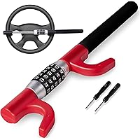 Winner The Club 3000 Twin Hooks Steering Wheel Anti-Theft Lock, Yellow ...