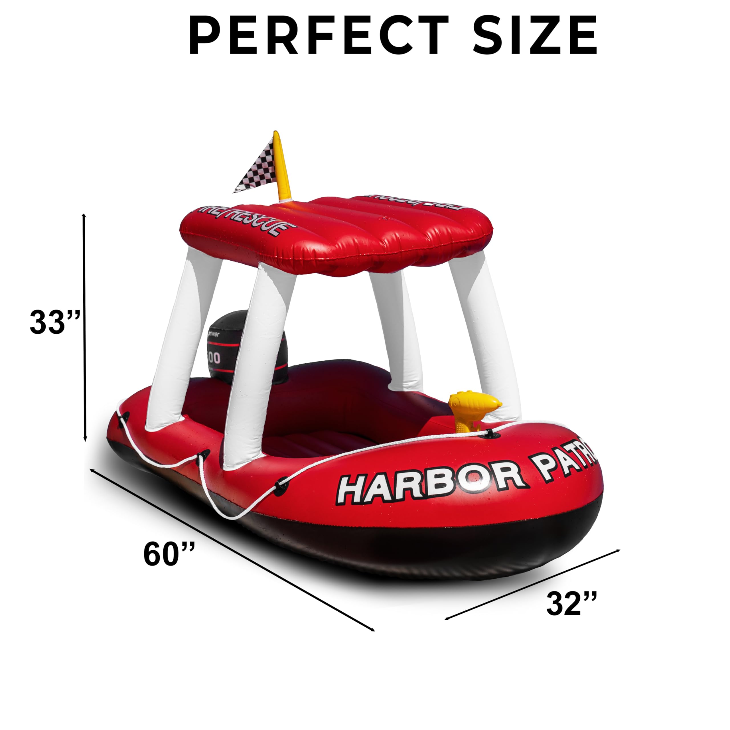 Mua Zone Tech Inflatable Patrol Boat Pool Float and Harbor Master Boat ...