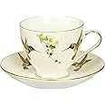 Amazon.com: Abbott Collection Ambrosia Hummingbird Cup & Saucer White ...