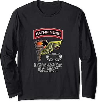 Amazon.com: U.S. Army Pathfinder (Front Design) Long Sleeve T-Shirt ...