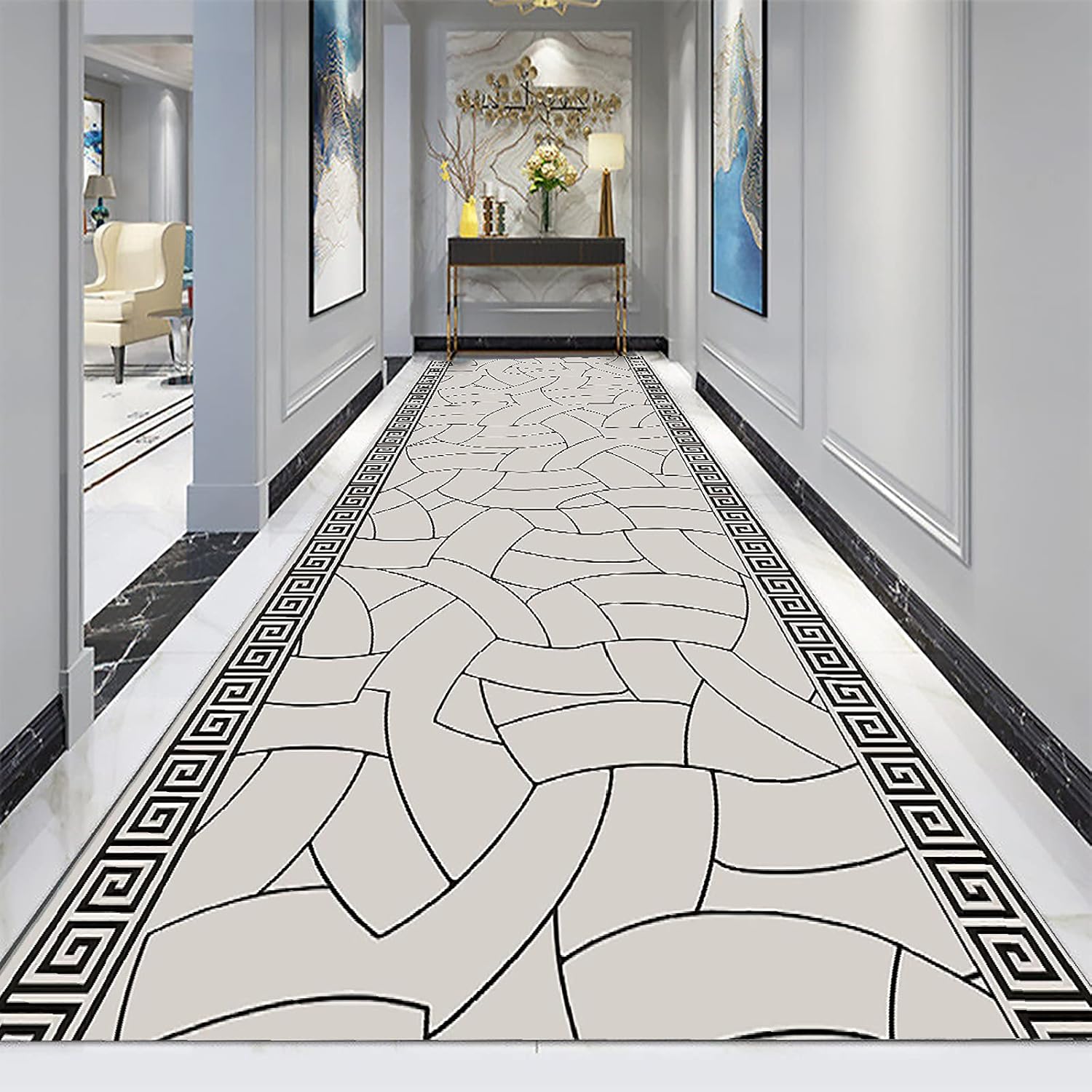 Home Decorative Hallway Runner, Non Slip Washable Long Corridor ...