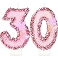 Amazon.com: Birthday Candles, Number 30 Candle, Butterfly 30th Birthday ...