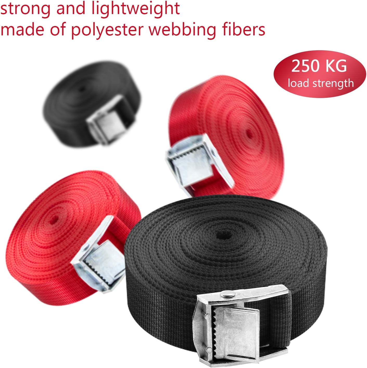 Waycreat Lashing Straps Tie Down Straps Tension Belt 4 Pieces Lashing ...