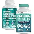 Amazon.com: Calcium D3 K2 B12 (1pk) and Liver Support (1pk) Supplement Bundle - Potent Vitamins ...