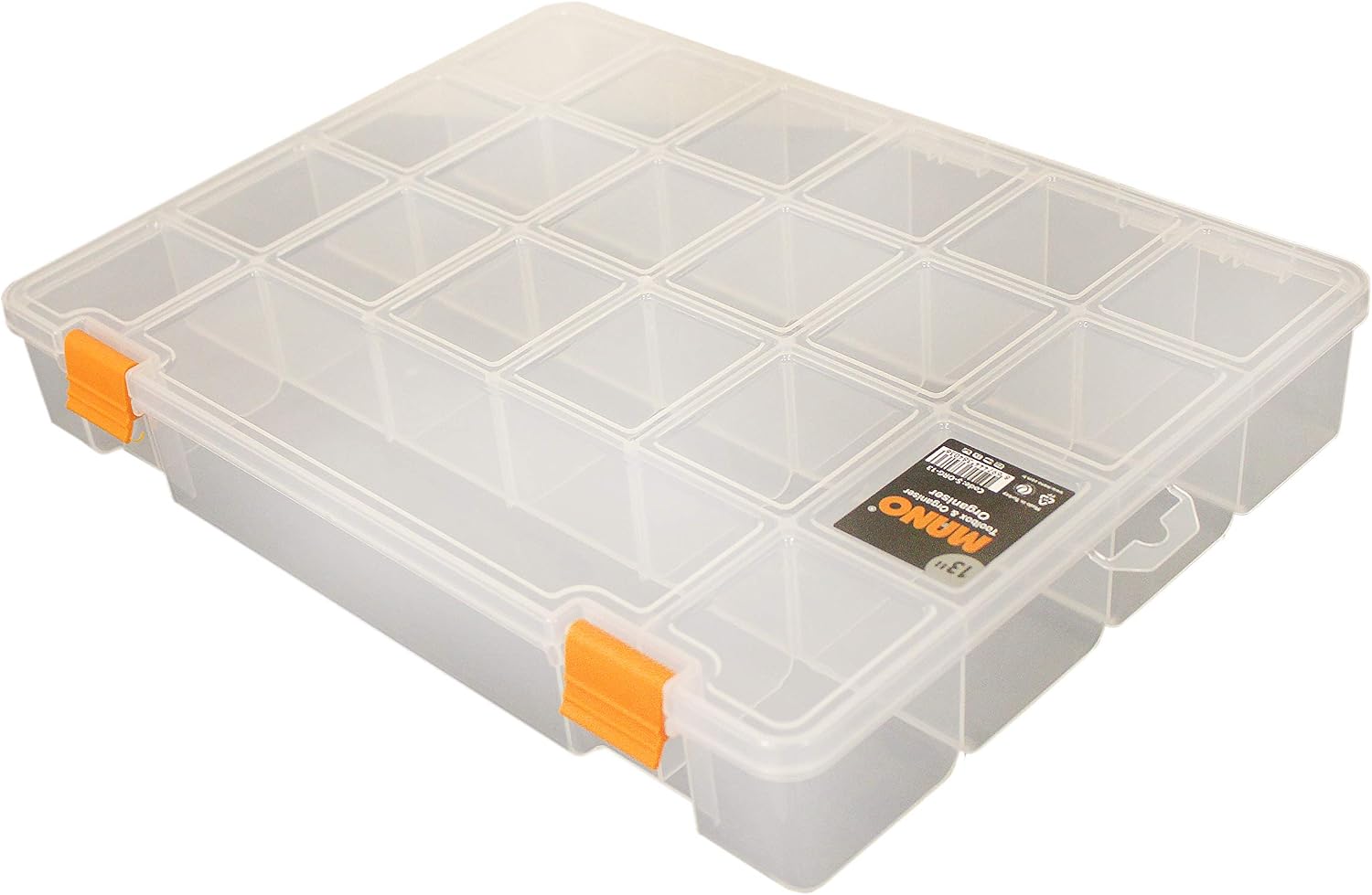 MANO Double Pack 13″ Organiser Strorage Box Each with 21 compartments ...