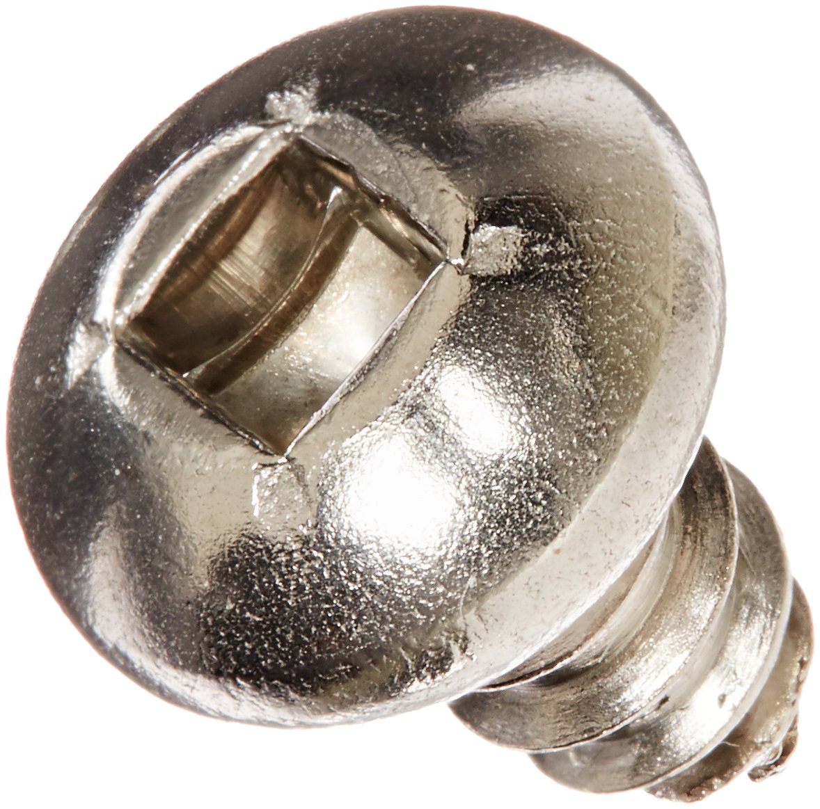 18-8 Stainless Steel Sheet Metal Screw, Plain Finish, Pan Head, Square ...
