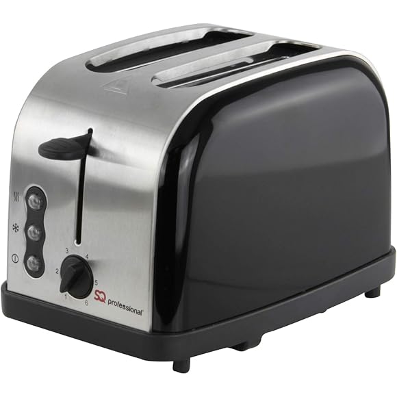 SQ Professional Legacy 900W 2 Slice Toaster, Black